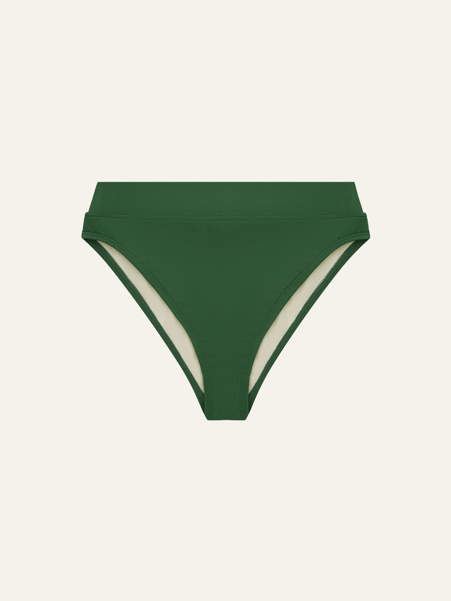 Mid High Cut Pant - Bottle Green – peony USA